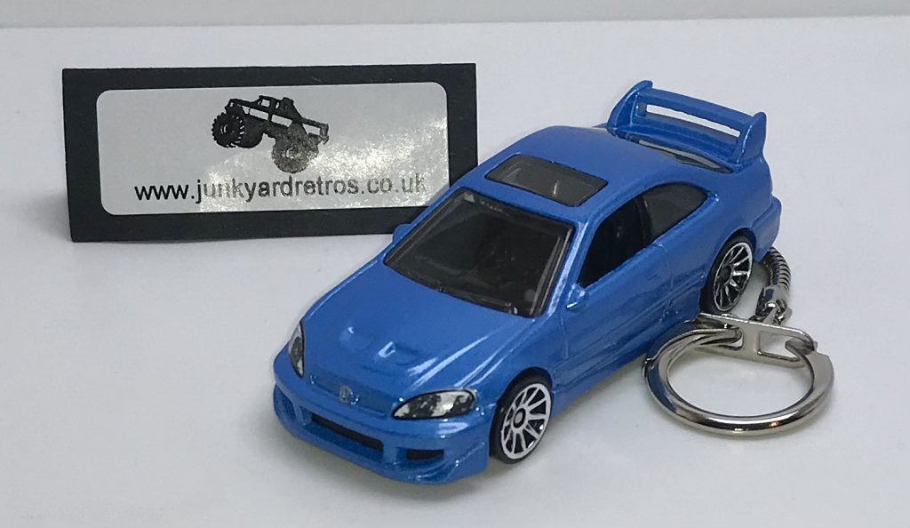 HONDA CIVIC Si 1996 KEYRING / KEYCHAIN 1/56 SCALE METALLIC BLUE – Junk ...